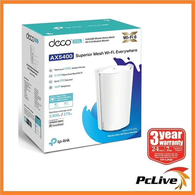 TP-LINK DECO X73-DSL AX5400 VDSL Whole Home Mesh WiFi 6 Modem Router ...