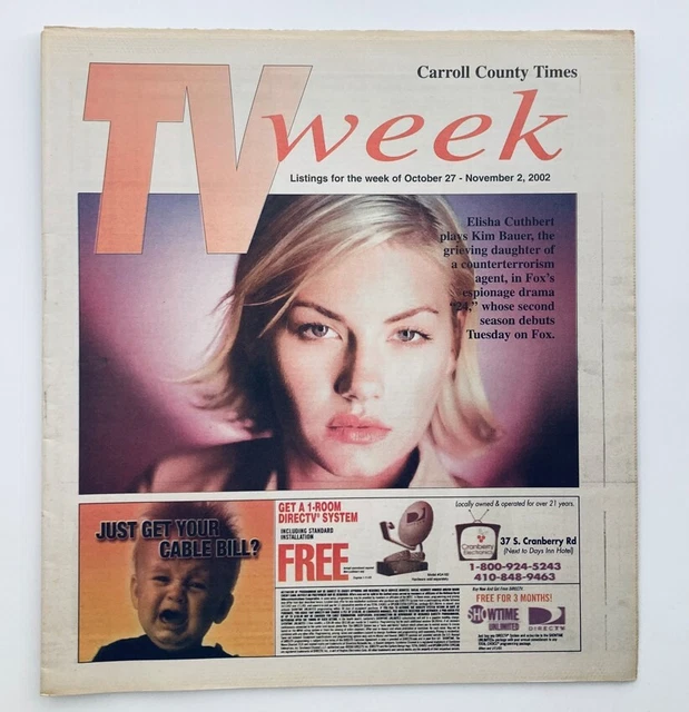 TV WEEK MAGAZINE October 27 2002 Elisha Cuthbert in Espionage Drama 24 ...