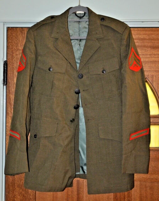 USMC US MARINE Corps Jacket 40L Corporal Military Uniform- KOREAN WAR £ ...