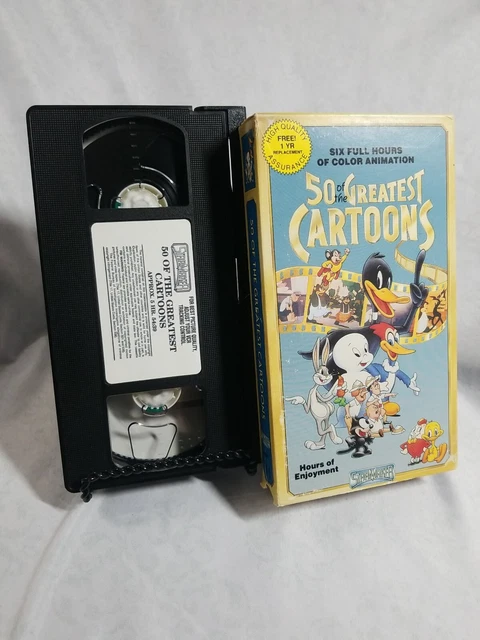 50 OF THE Greatest Cartoons Vhs Tape Bugs Bunny Daffy Duck Tweety Bird ...