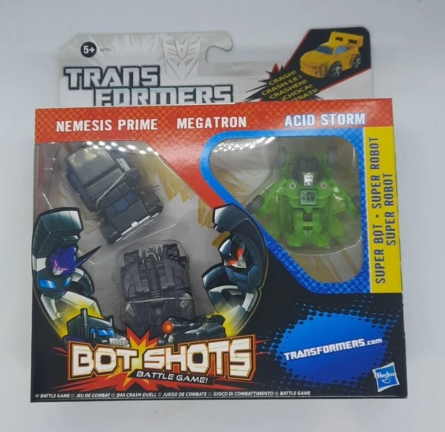 TRANSFORMERS BOT SHOTS Nemesis Prime Megatron Acid Storm Super Bot ...