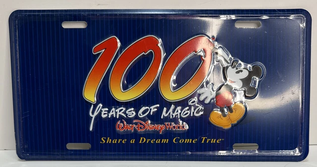 DISNEY 2001 100 Years of Magic Walt Disney World License Plate. New £27 ...