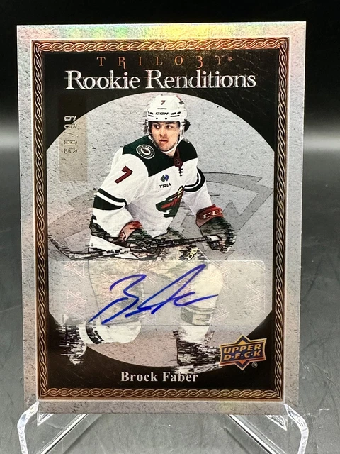 2023-24 UPPER DECK Trilogy Brock Faber Rookie Renditions voiture /99 ...