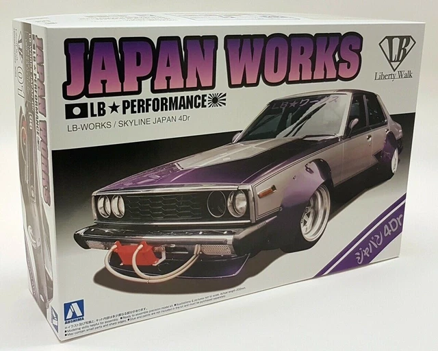 AOSHIMA 1/24 SCALE - LB Works Nissan Skyline 4d Build Yourself Plastic ...