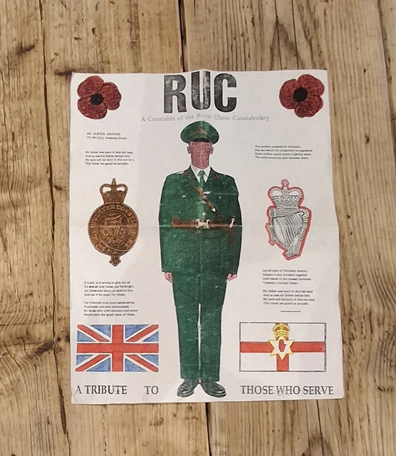VINTAGE RUC ROYAL Ulster Constabulary Poster £21.52 - PicClick UK
