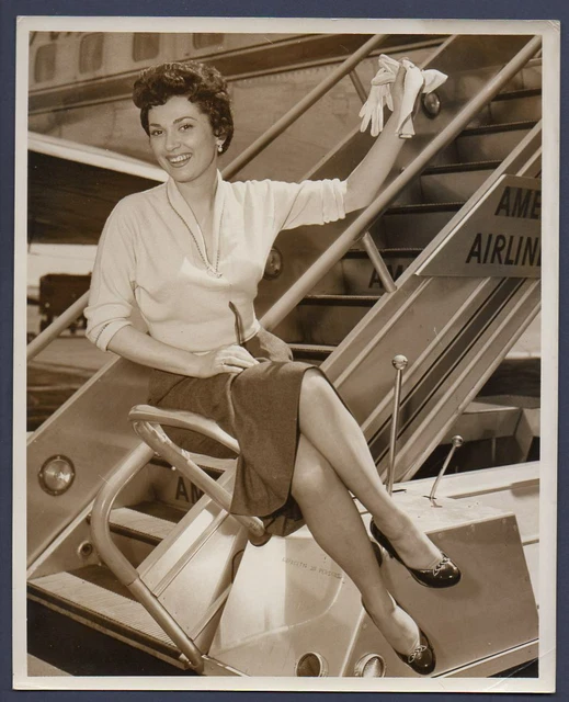 MARGIA DEAN LEGGY actress American Airlines promo 1956 VINTAGE ORIG ...