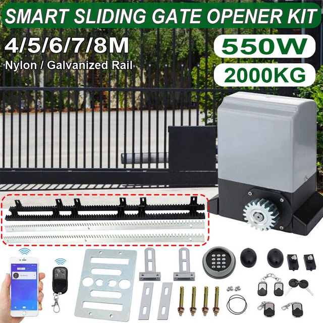 ELECTRIC SLIDING GATE Opener 1800KG Automatic Motor Keypad Remote APP ...