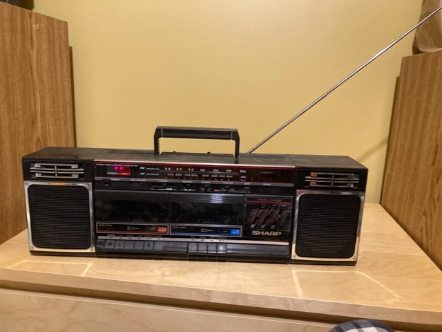 VINTAGE BOOMBOX GHETTO blaster SHARP WF-340C boom box WF-340C(BK) $80.00 - PicClick CA