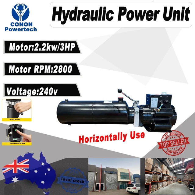 HORIZONTAL 12L HYDRAULIC Power Unit Lifts Hydraulic Pump Vehicle Car ...