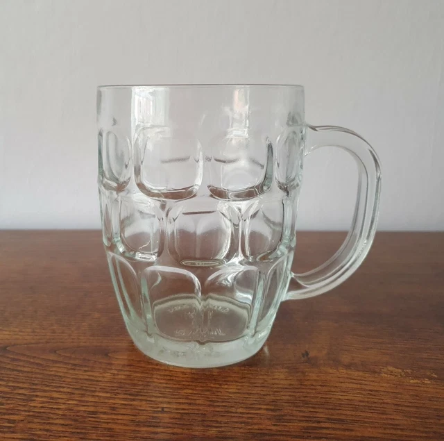 VINTAGE CROWN MARKED Dema Dimple Pint Glass Tankard £2.99 - PicClick UK