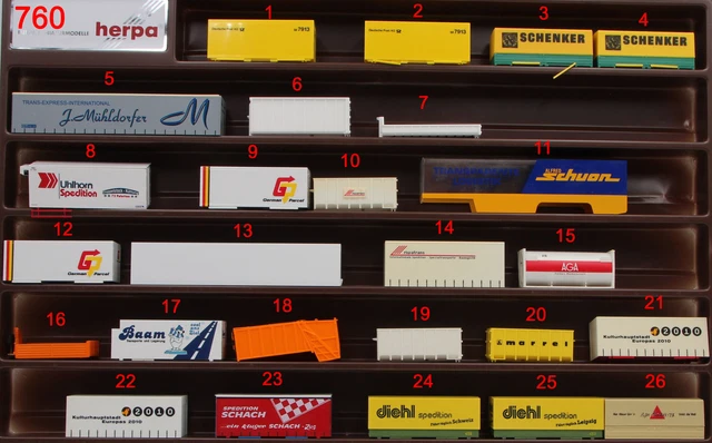 BASTELMODELLE WECHSELBRÜCKEN, AUFBAUTEN – Deutsche Post, Schenker /760 ...