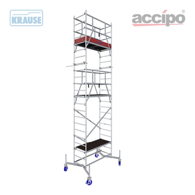 KRAUSE CLIMTEC GERÜST mit höhenverstellbaren Rollen - AH 7,00 m | Neue ...