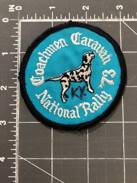 VINTAGE COACHMEN CARAVAN Nazionale Rally 73 Dalmata Logo Toppa 1973 Ky ...