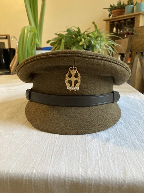BRITISH ARMY OFFICERS and WO1s (FAD) Service Dress Cap, MILITARY PEAK ...