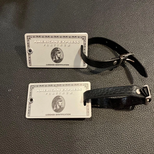 AMEX PLATINUM CARD Member Luggage Tag Nameplate Set of 2 Not for sale ...