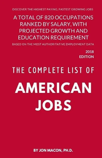 THE COMPLETE LIST of American Jobs: A Total of 820 Occupations Ranked ...