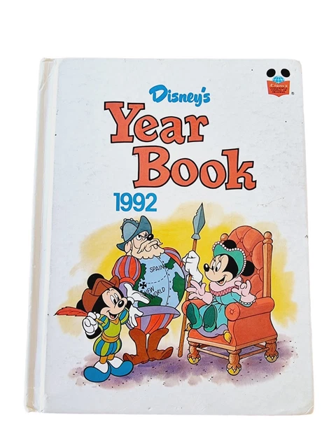 DISNEY'S YEAR BOOK 1992 Walt Disney Company & Grolier Hardcover Vintage ...
