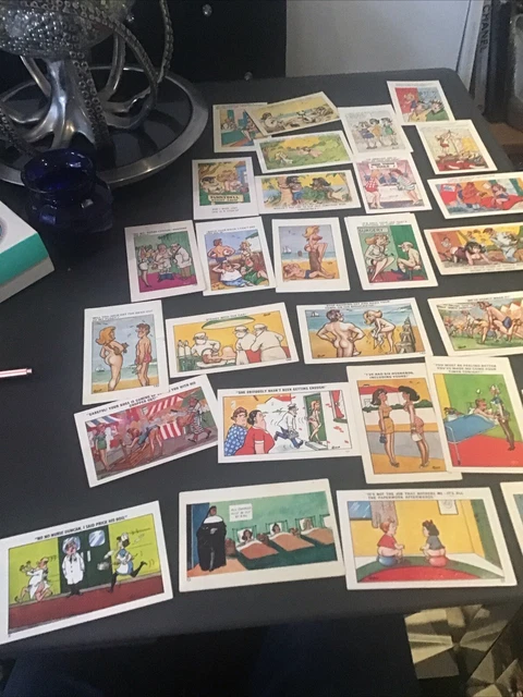 POSTCARD SEASIDE COMIC Art Saucy Risqué X28 Quip Constance Sapphire £24 ...