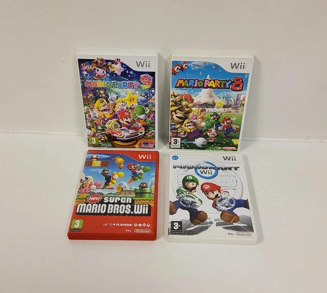 SUPER MARIO BROS Wii Games Collection- Mario Party Mario Kart New Super ...