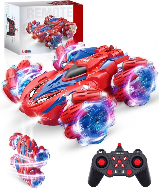 SPIDER RC STUNT Car 2.4Ghz 360° Rotation 4WD Drift Lights Rechargeable ...