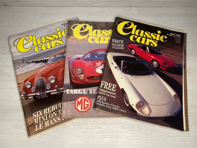 CLASSIC CARS MAGAZINE 1987 Vintage car mags Motor Sport Memorabilia £9. ...
