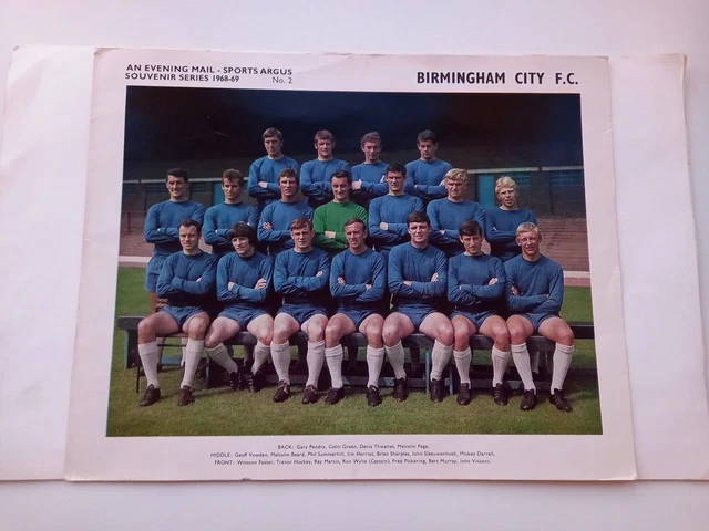 BIRMINGHAM CITY FC: Vintage Team Photograph 1968/69 £5.45 - PicClick UK