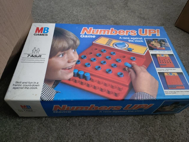 VINTAGE NUMBERS UP Game 1977 Milton Bradley Board Game Timer Works ...