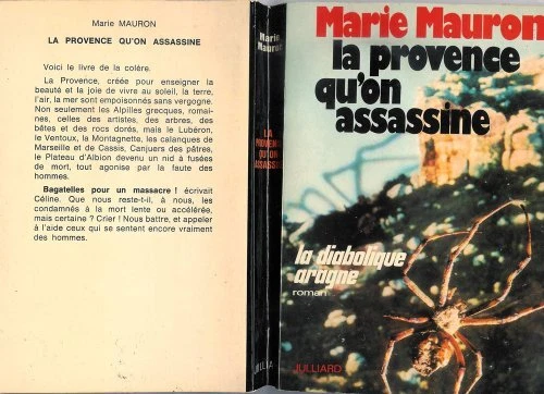 LA PROVENCE QU'ON assassine la diabolique aragne, Marie MAURON et Julliard EUR 54,99 - PicClick FR