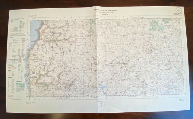 OS MAP SHEET SS 21/31 Extra Large CORNWALL Bradworthy 1968 Second ...