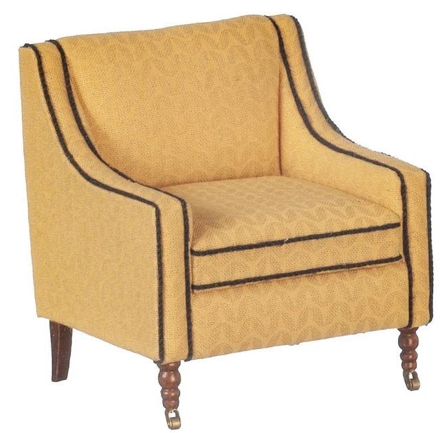 MAISON DE POUPÉES Fauteuil Jaune au Coin Du Feu Noyer Bois JBM Meuble Salon EUR 146,05 - PicClick FR