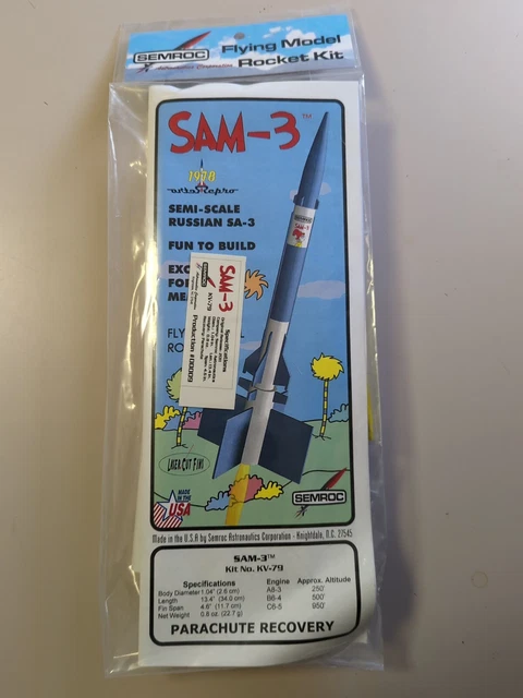 RARE SEMROC MODEL Rocket OOP SAM-3 ***Numbered Edition/Single digit ...