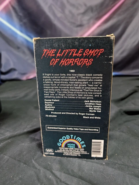 THE LITTLE SHOP of Horrors VHS Good Times Home Video 1985 Jack ...