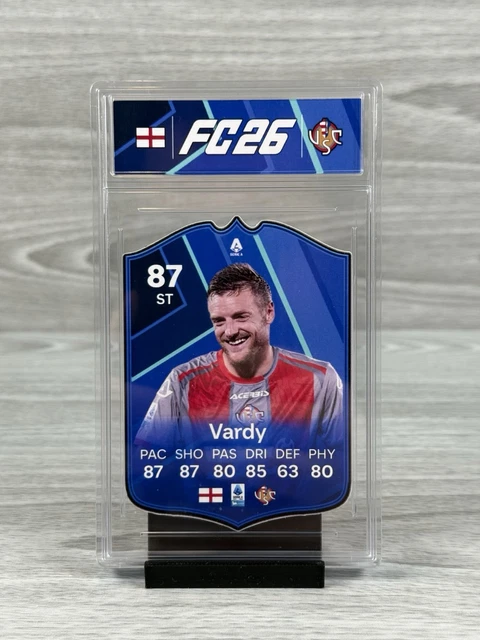 JAMIE VARDY EA Sports FC 26 FIFA Trading Card Slab Serie A POTM Card £ ...