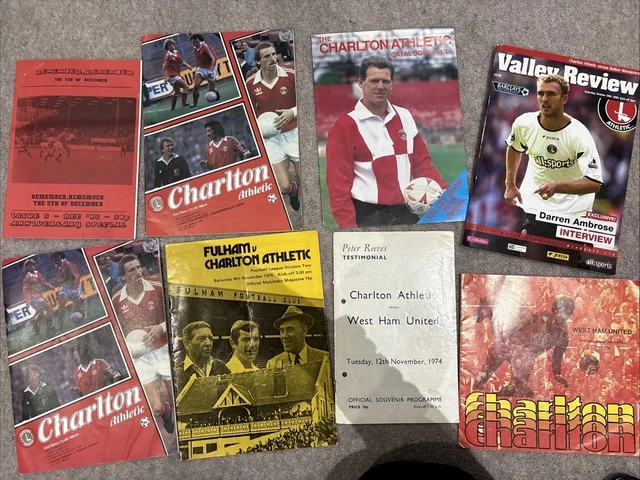 CHARLTON ATHLETIC MEMORABILIA X 8 Programmes £3.31 - PicClick UK