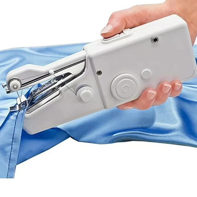 MINI HANDHELD CORDLESS Sewing Machine Hand Held Thread Stitch Clothes ...