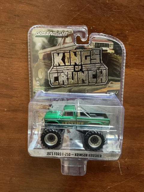 GREENLIGHT 1973 FORD F250 Krimson Krusher Kings of Crunch Green Machine ...