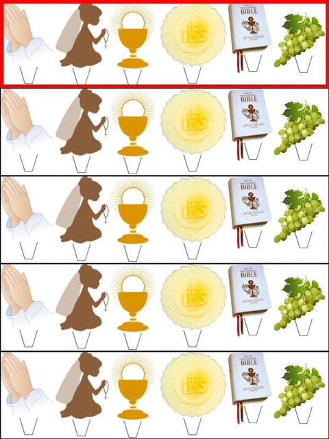 30 STANDING HOLY Communion -Wafer/ Rice Paper -Cupcake Topper £4.75 ...
