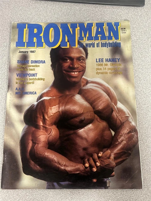 IRONMAN BODYBUILDING MUSCLE fitness magazine Mr Olympia LEE HANEY 1-87 ...
