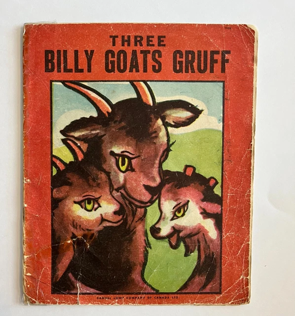 THREE BILLY GOATS Gruff - Vintage Children's Story Book - Samuel Lowe ...