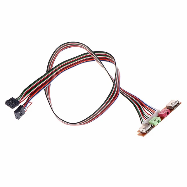 2 USB PC Computer Case Front Panel USB Audio Port Mic Earphone Cable 6 ... 2 USB PC Computer Case Front Panel USB Audio Port Mic Earphone Cable 6 ...