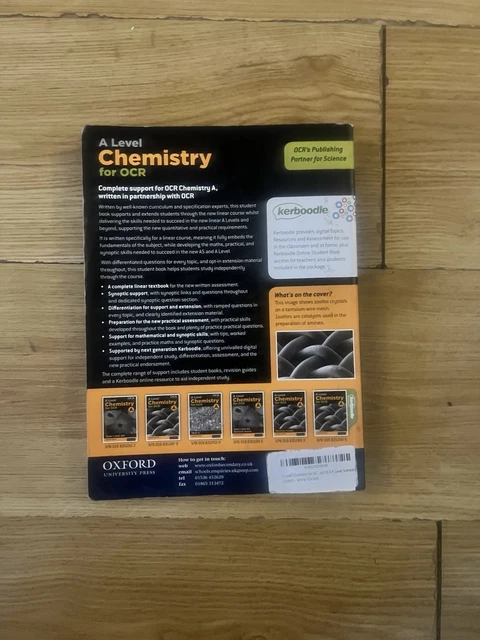 A LEVEL OCR a Chemistry Textbook by Rob Ritchie and Dave Gent Oxford ...