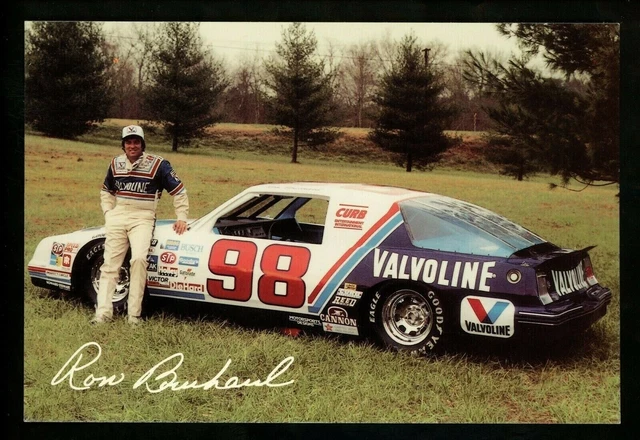 CAR AUTO RACING OVERSIZED postcard NASCAR Ron Bouchard Curb Motorsports ...
