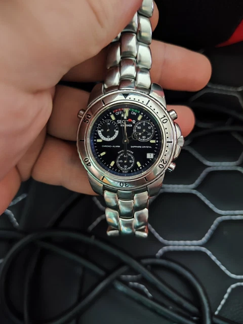 OROLOGIO SECTOR 550 Chrono Alarm Sapphire Swiss Stainless EUR 129,00 ...