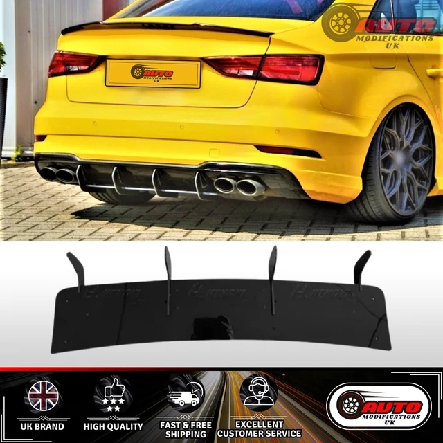 AUDI S3 8V Saloon A3 RS3 Rear Diffuser Spoiler Body Kit 'Blade Style ...