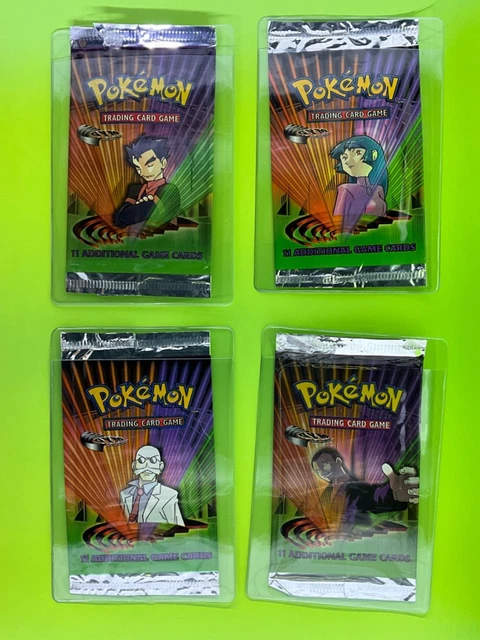 #4 WOTC VINTAGE 2000 Pokemon Empty Booster Pack Foil Wrappers GYM ...