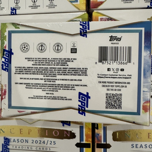 2024-25 TOPPS INCEPTION UEFA Club Competitions (UCC) Hobby Box x10 ...
