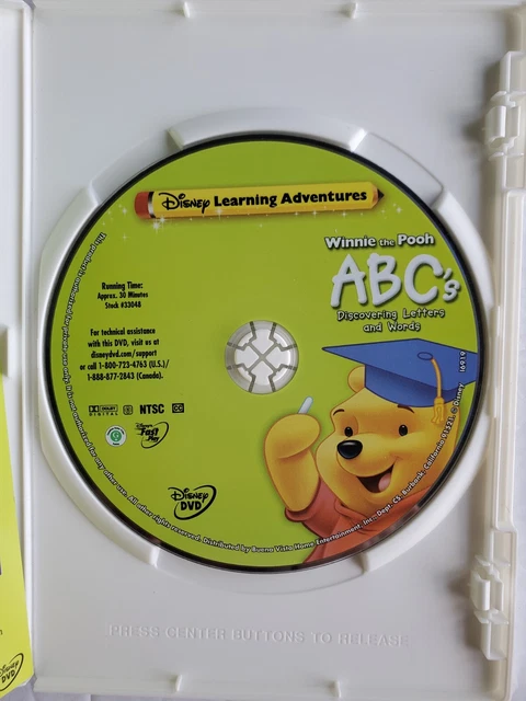 WINNIE THE POOH ABC's Discovering Letters and Words Age 2-5 DVD 2004 ...