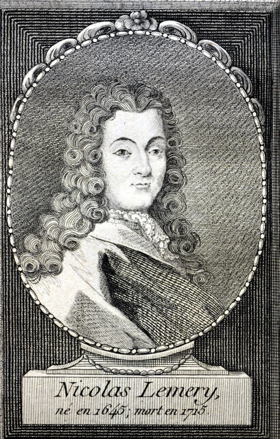 GRAVURE PORTRAIT NICOLAS LEMERY 1645 1715 Pharmacien Chimiste Frise ...