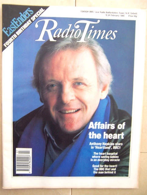 RADIO TIMES/1989/ANTHONY HOPKINS/IAIN Glen/June Brown/Eastenders 4th ...