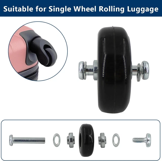 4 PCS LUGGAGE Suitcase Replacement Wheels 50Mm X 18Mm, Rubber Wheel ...